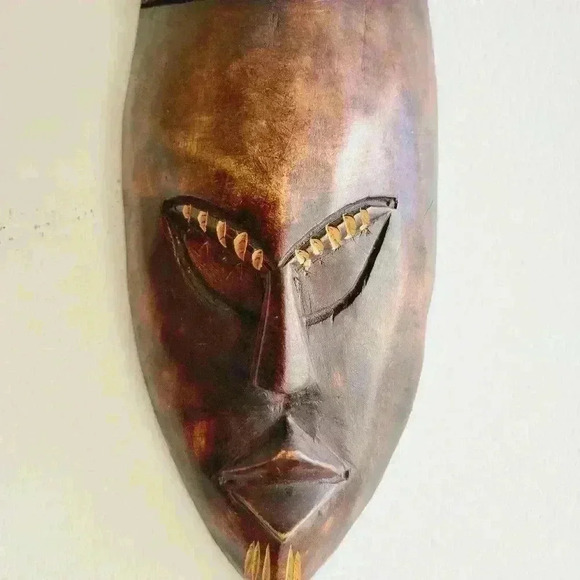 Accents | Rare Piece Ghana Hand Crafted Wood Trival Mask 21 Tall | Poshmark